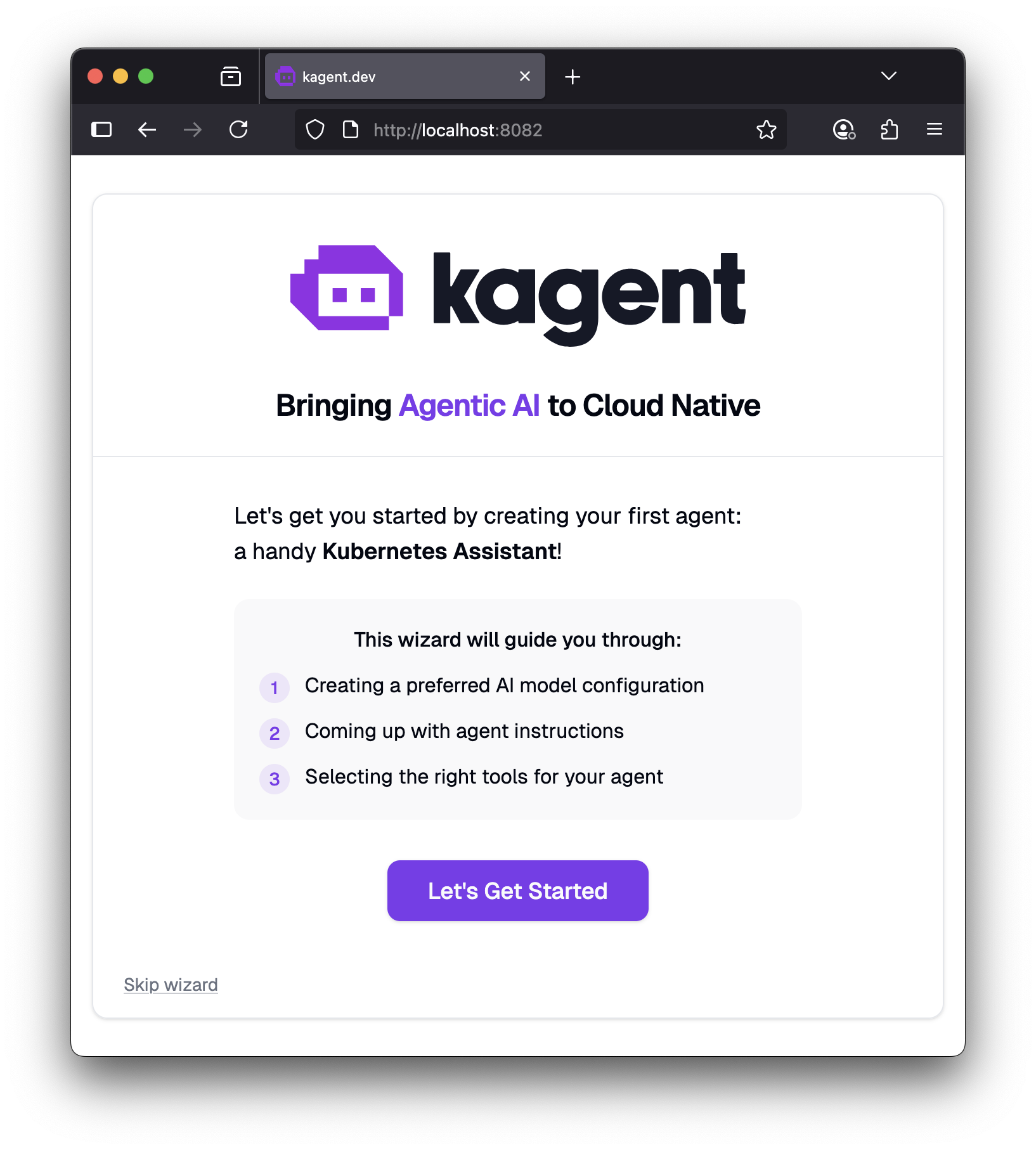 kagent quick start